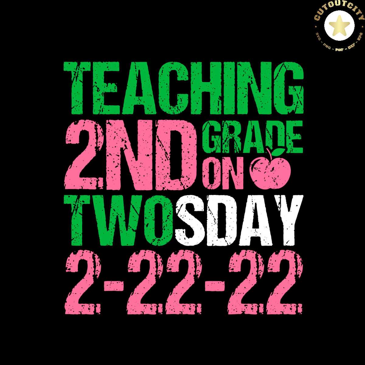 Teaching 2nd Grade On Twosday 2/22/22 Svg, Trending Svg | Inspire Uplift