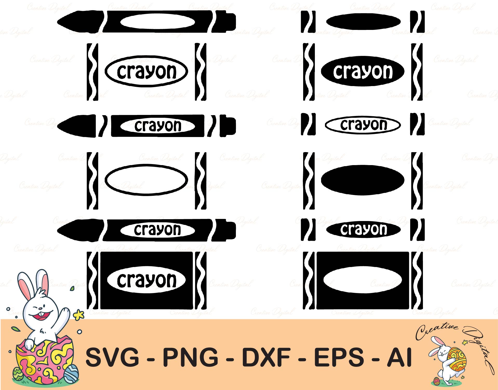 Crayon SVG Cricut, Cut file, Silhouette | Inspire Uplift