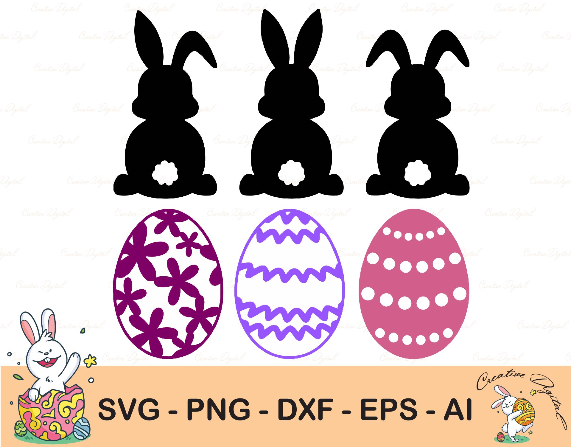 Bunny svg – Easter bunny svg – Easter bunnies svg – Rabbit e | Inspire ...