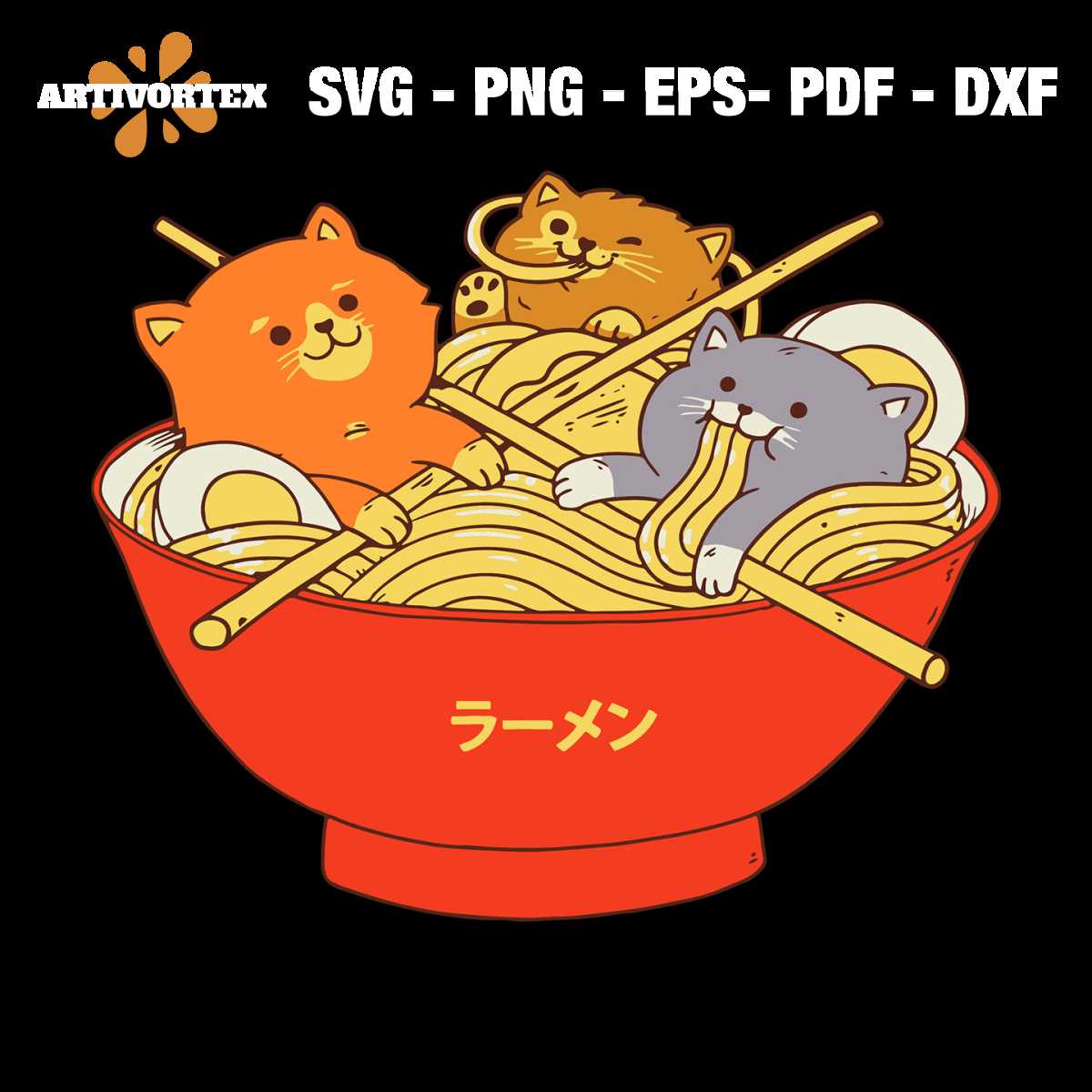Kawaii Anime Cat Svg, Trending Svg, Japanese Ramen Noodles S | Inspire ...