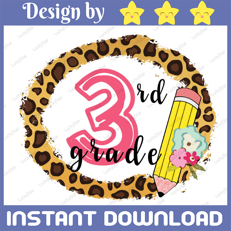 Back to school, Third grade leopard clipart, PNG file for su | Inspire ...