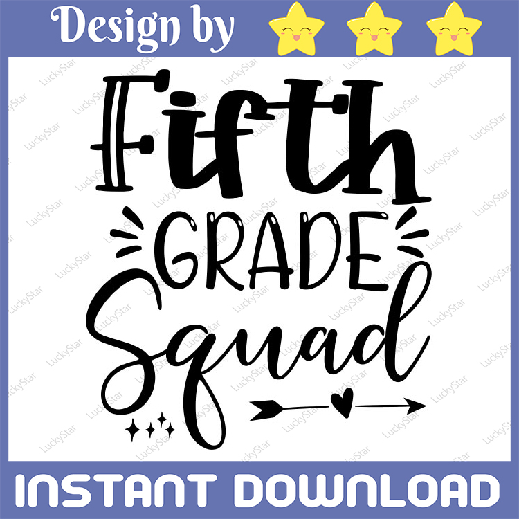 Fifth Grade Squad svg, Fifth Grade svg, 5th Grade svg, Schoo | Inspire ...