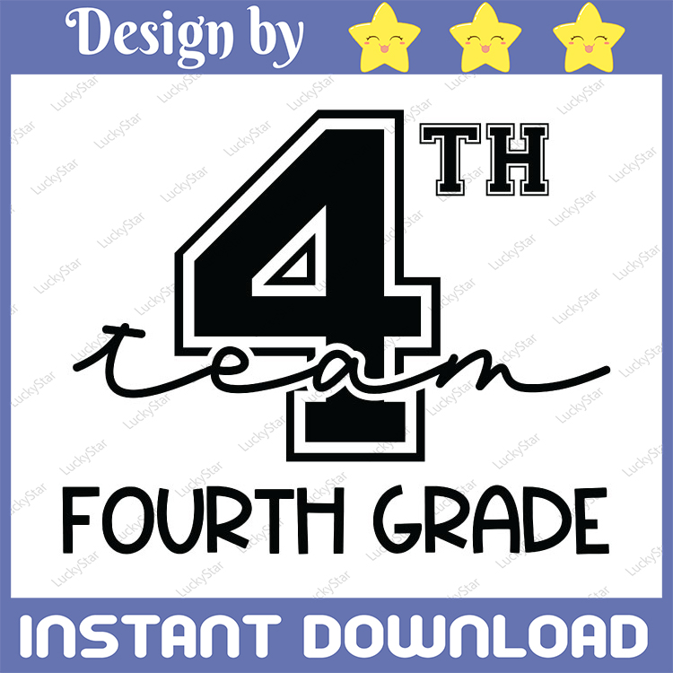 Fourth Grade Team SVG ,Teacher SVG, Digital Cut File - Inspire Uplift