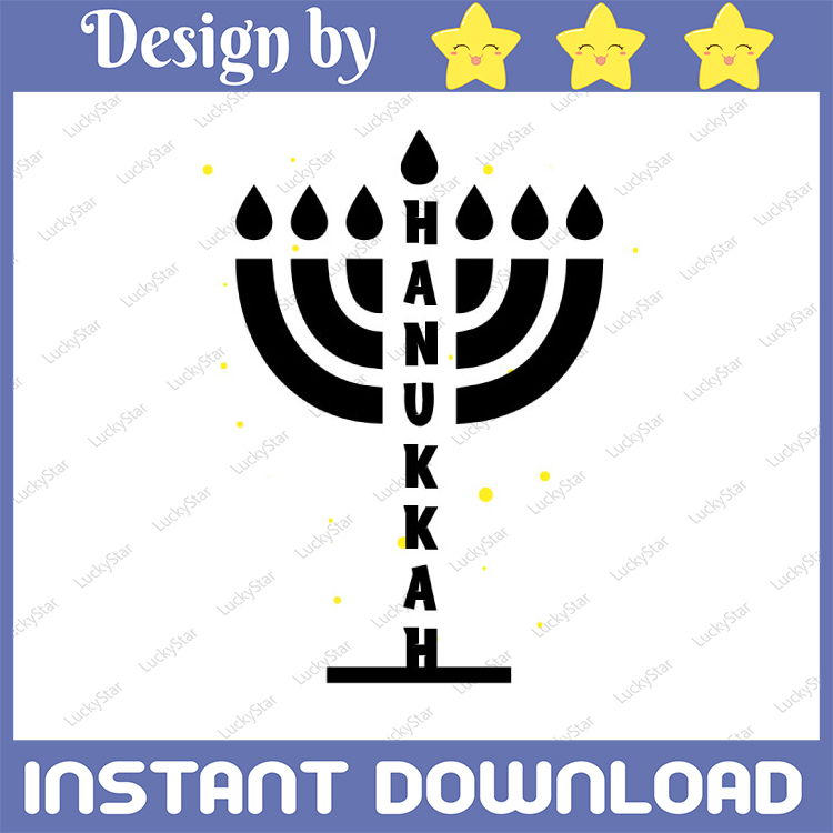 Hanukkah svg, Jewish svg files for Cricut, Hebrew svg, Chanu | Inspire ...