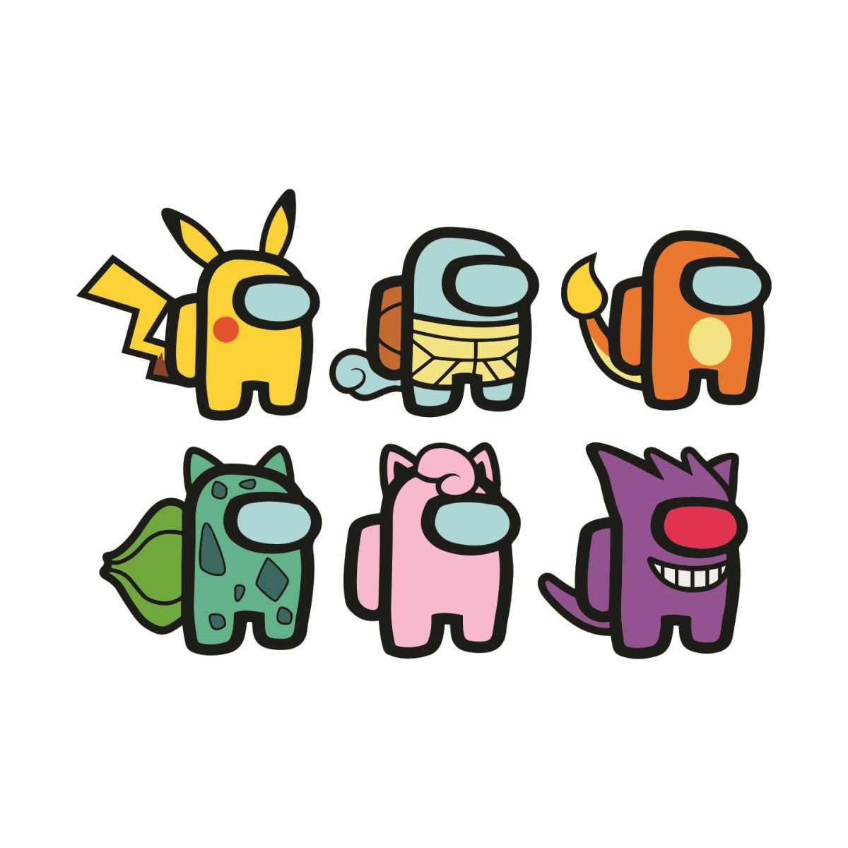 Among Us Pokemon Bundle Svg, Trending Svg, Among Us Pokemon - Inspire ...