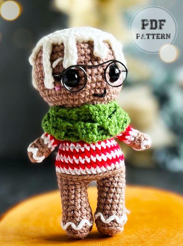 DOLL PATTERNS Gingerbread Man Doll Amigurumi PDF Crochet Pat | Inspire ...
