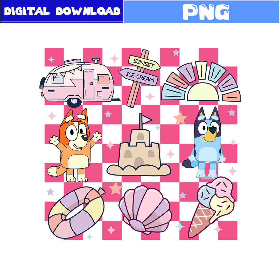 Bluey And Bingo Png, Bluey Summer Svg, Bluey Png, Bingo Png, | Inspire ...
