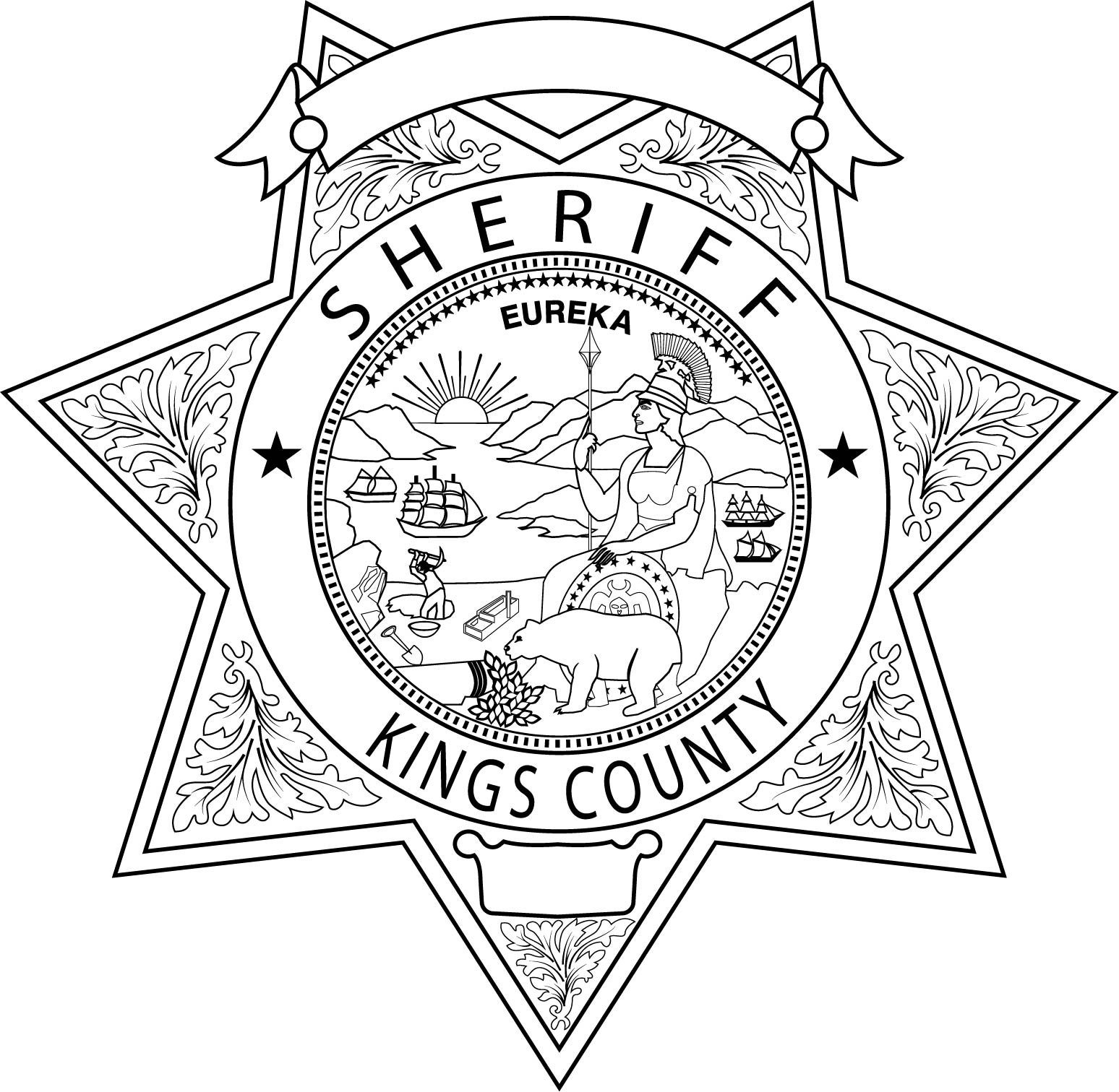 Kings County Sheriff California Sheriff Star Badge Vector O Inspire