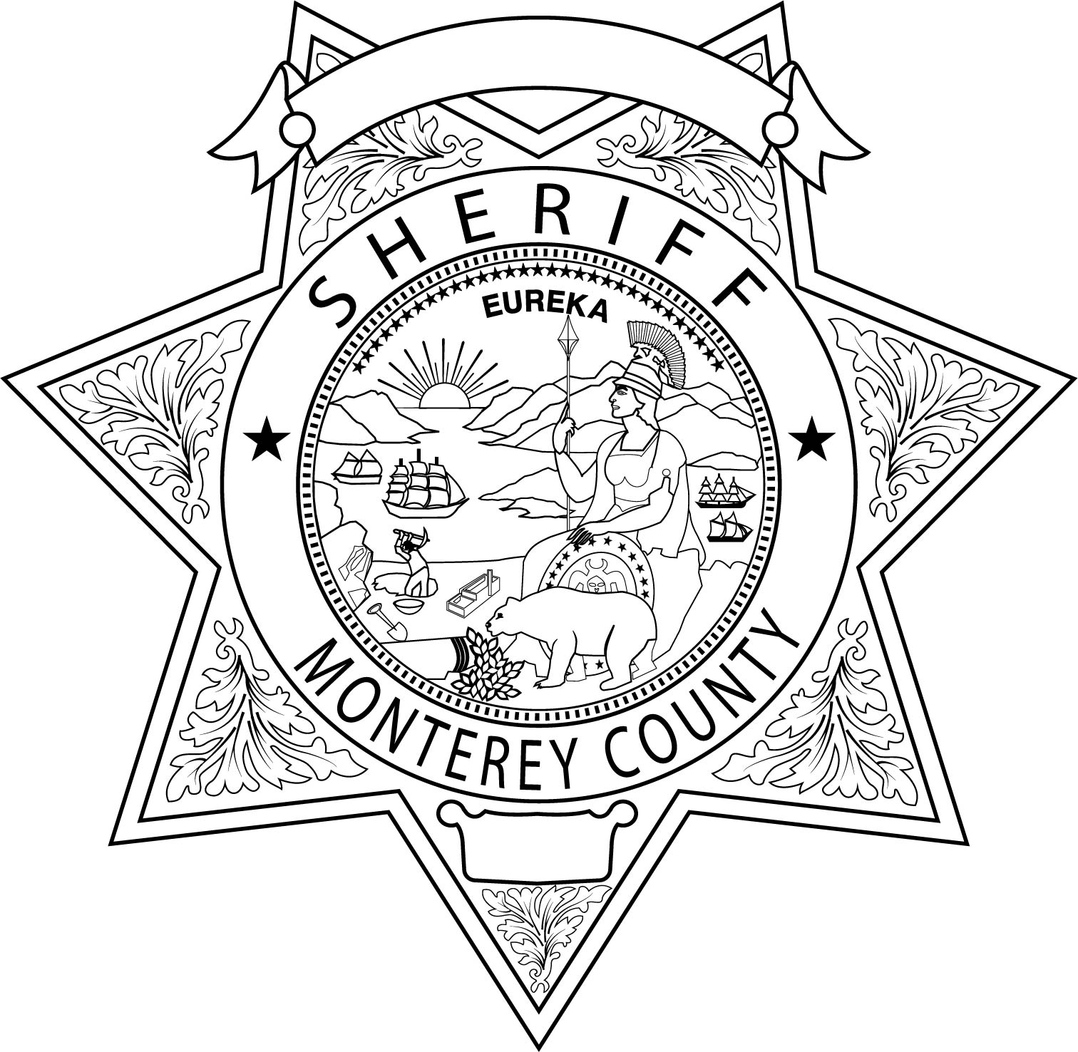 Sheriff Star Coloring Page