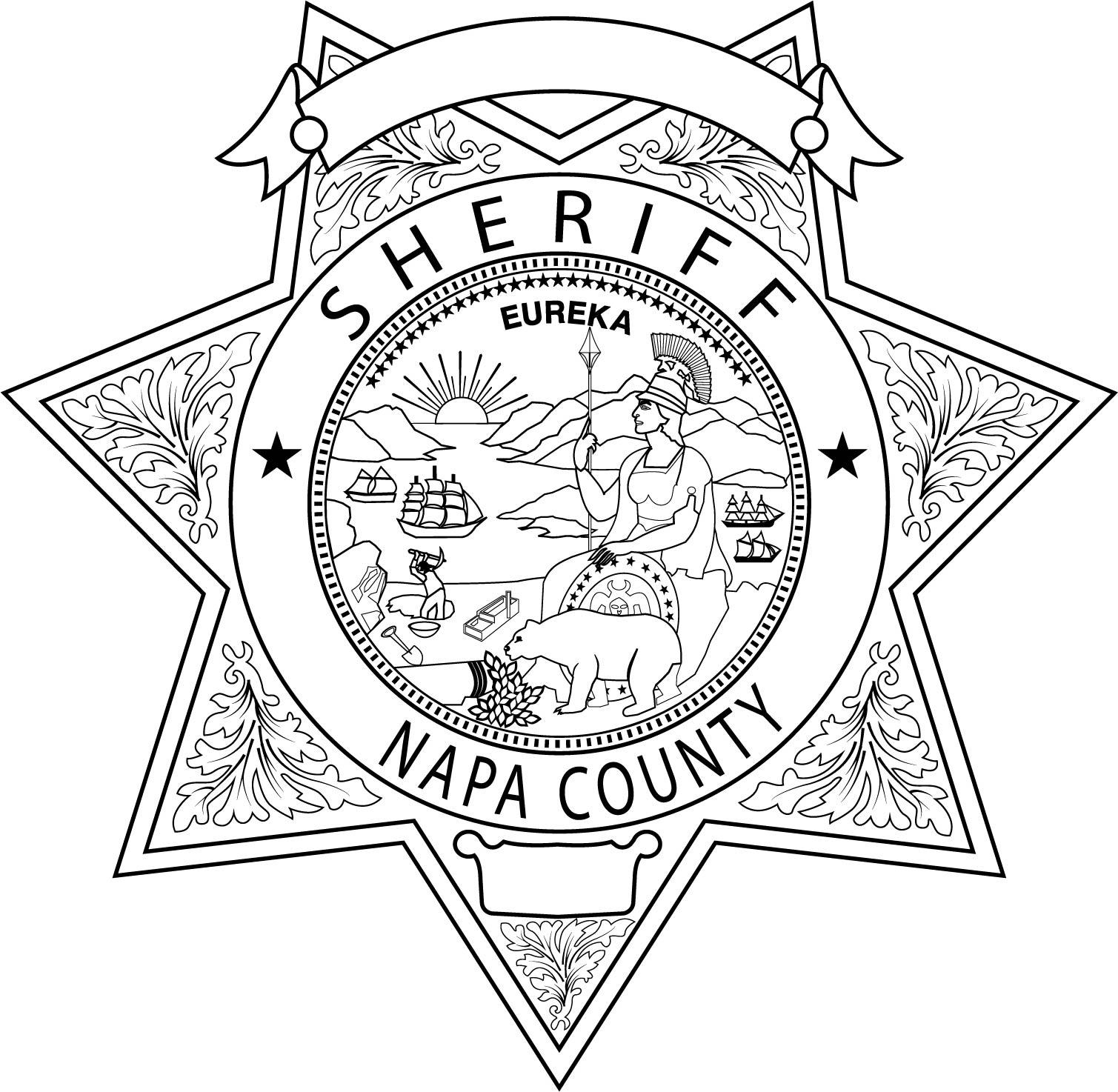 Napa County Sheriff, CALIFORNIA Sheriff Star Badge vector ou | Inspire ...