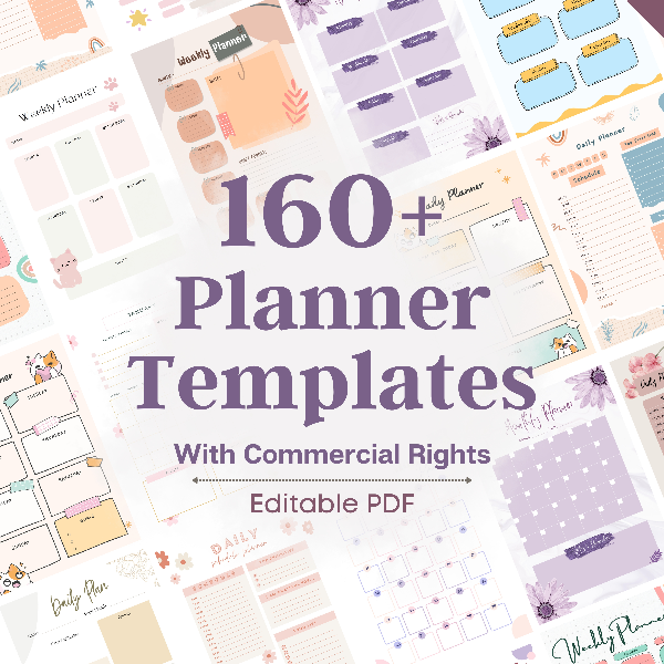 Printable Planner Bundle Digital Planner Templates Editable | Inspire ...