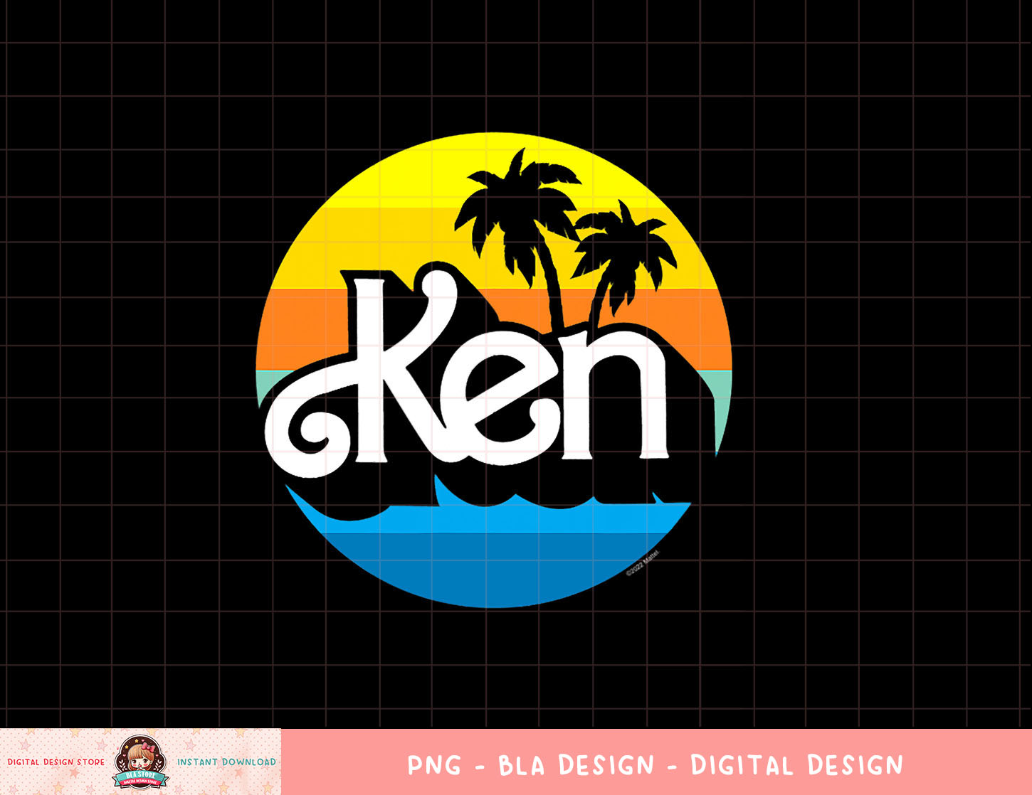 Barbie - Ken Retro Summer png, sublimation copy - Inspire Uplift