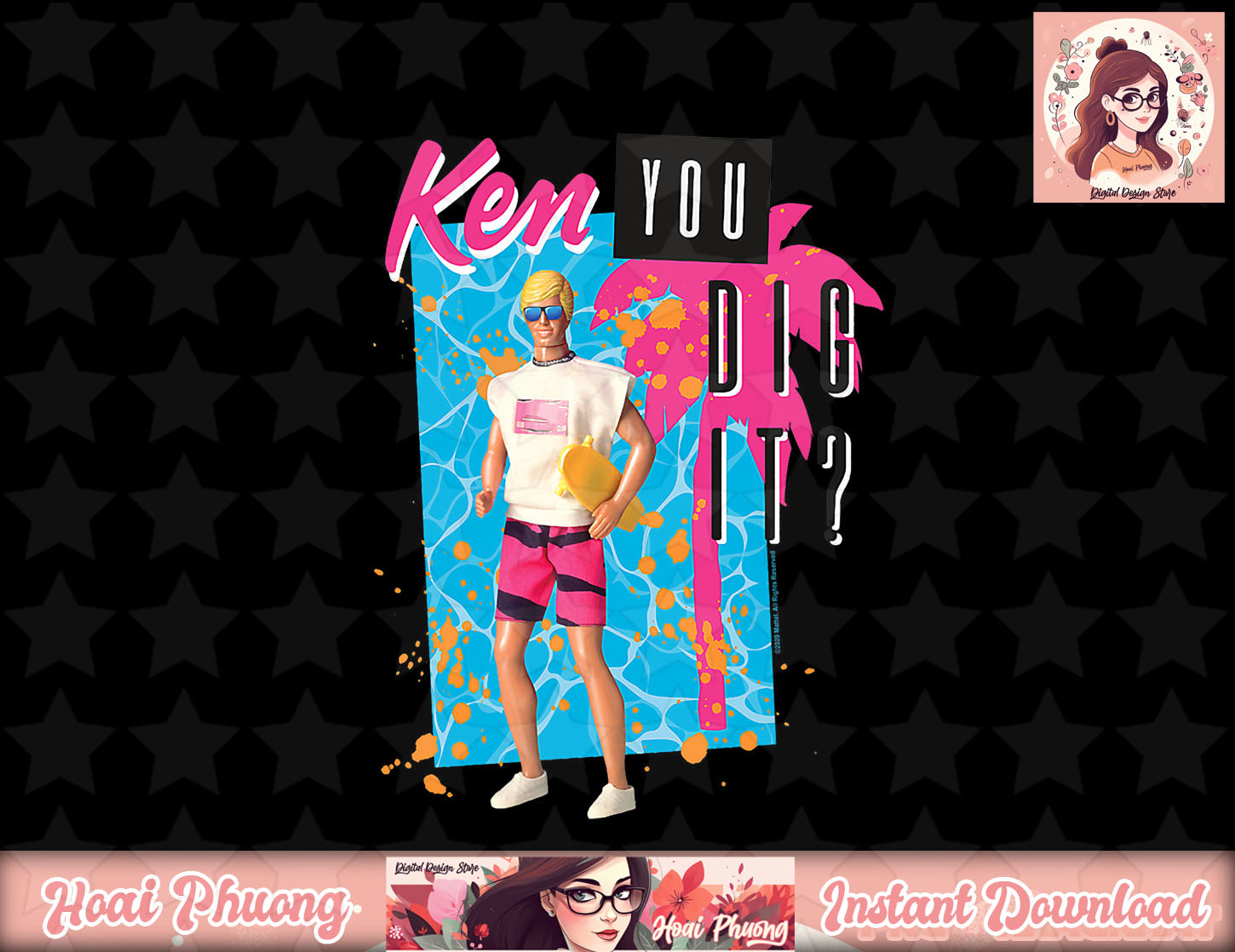 Barbie - Ken You Dig It png, sublimation copy | Inspire Uplift
