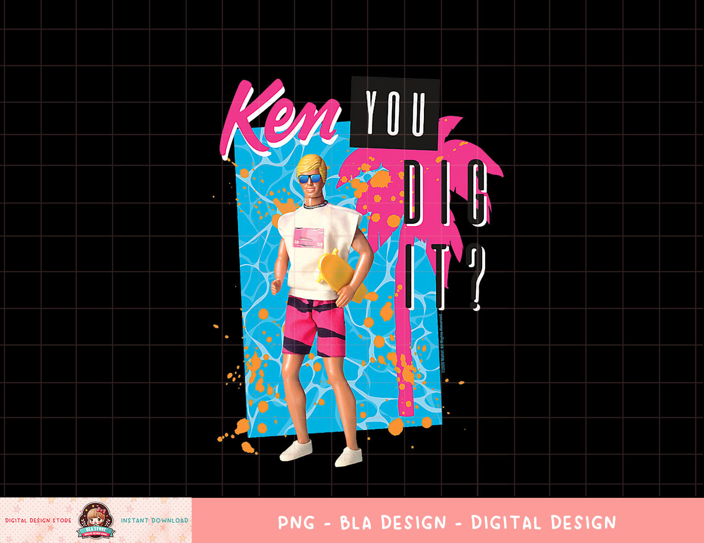 Barbie - Ken You Dig It png, sublimation copy | Inspire Uplift