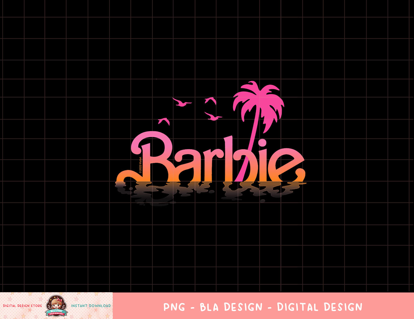 Barbie - Logo Water Reflection png, sublimation copy | Inspire Uplift
