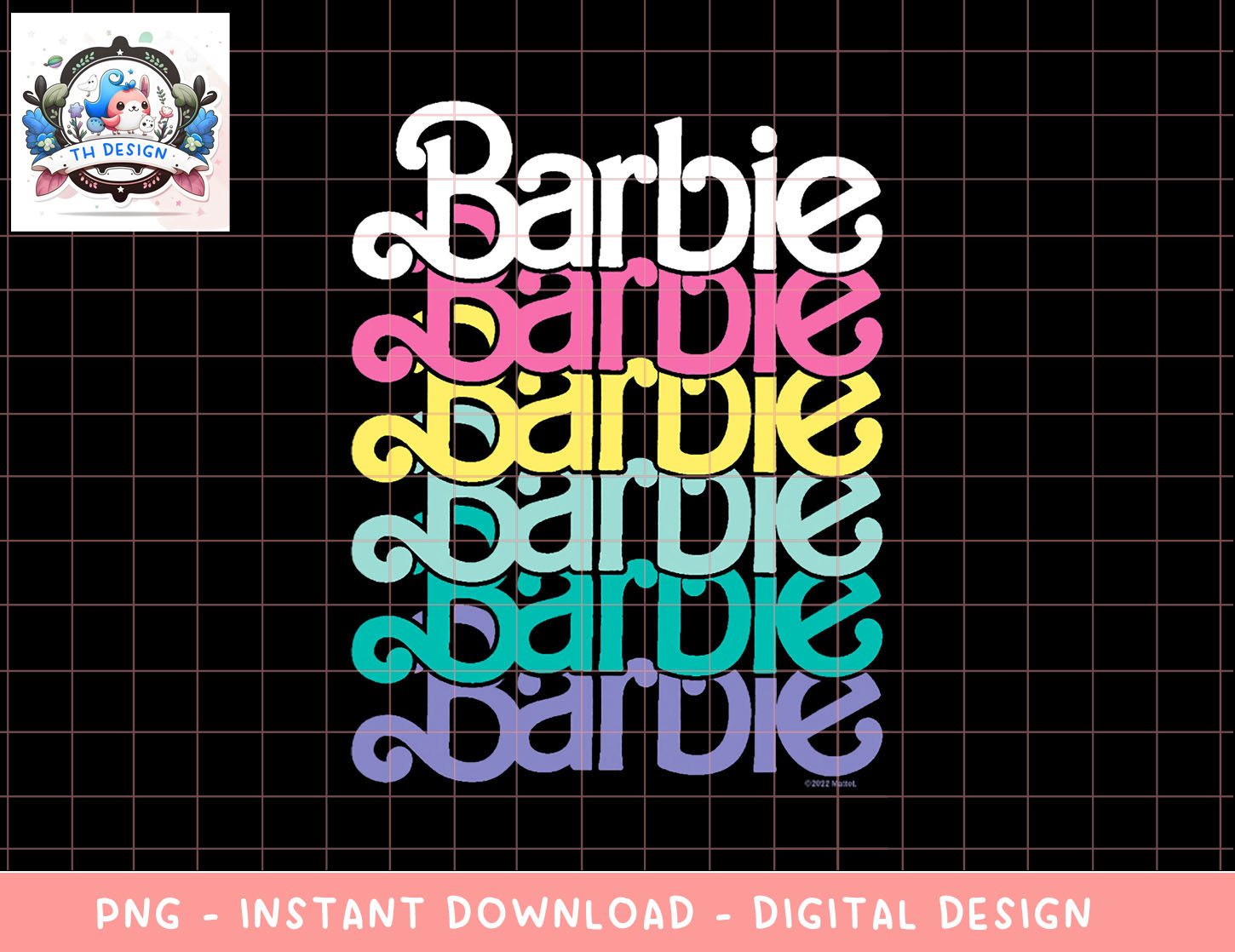 Barbie - Stacked Spring Logo png, sublimation copy | Inspire Uplift