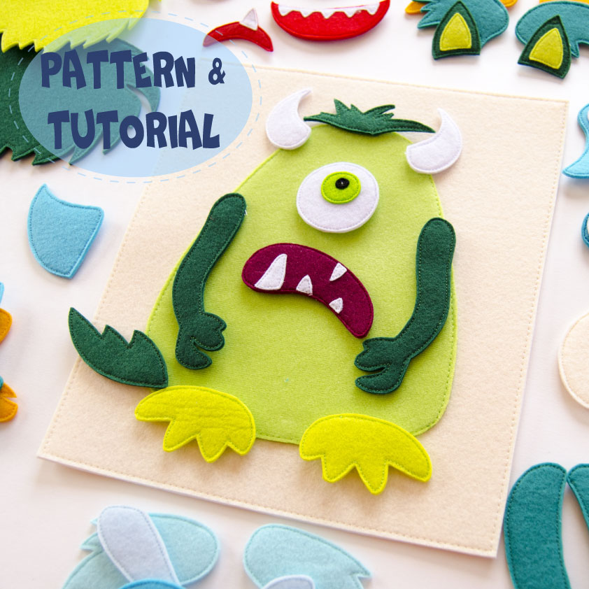 Game from felt "Make a monster". Pattern/Tutorial/FCM/SVG | Inspire Uplift