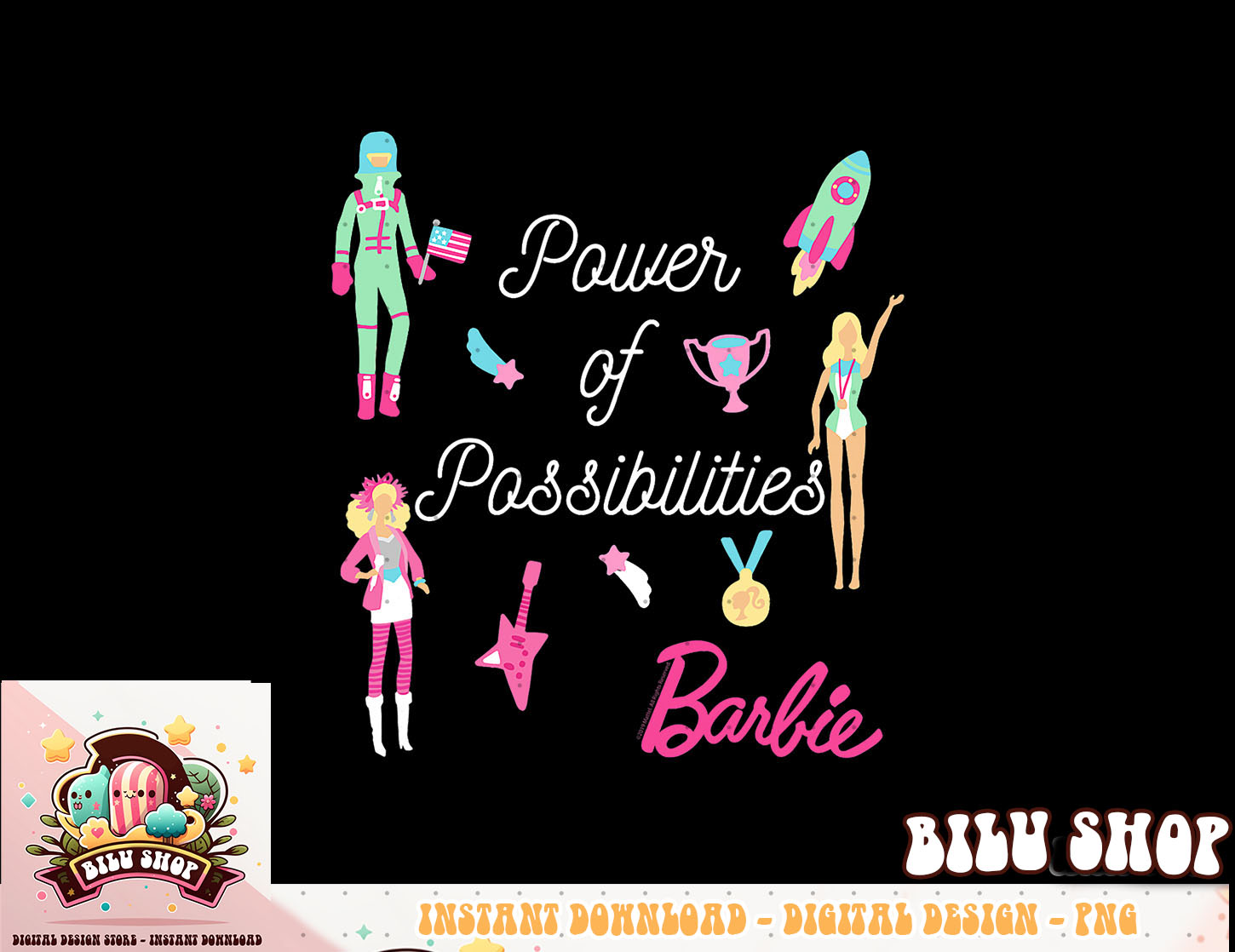 Barbie 60th Anniversary Power of Possibilities png, sublimat | Inspire ...