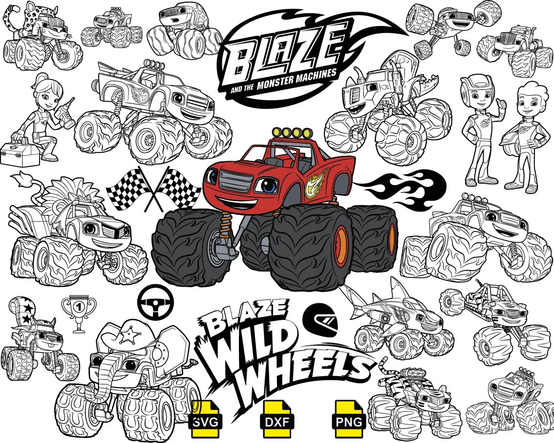 Blaze and The Monster Machines svg, Blaze party svg, Blaze s | Inspire ...