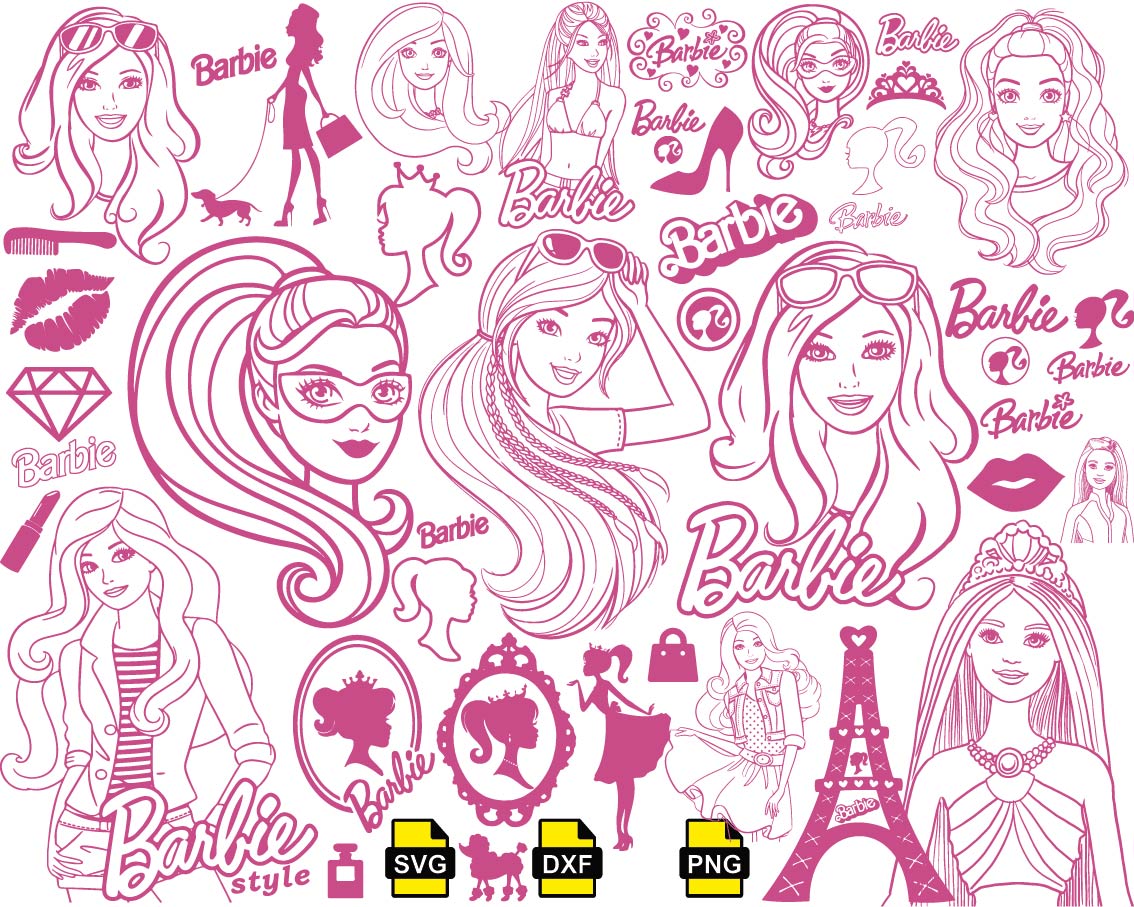 Barbie Svg, Barbie Girl Svg, Barbie Silhouette Svg, Barbie C - Inspire ...