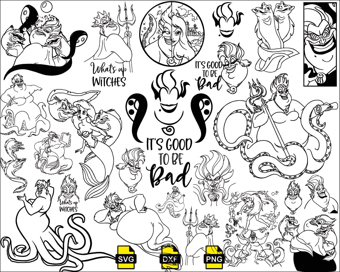 Ursula svg, Little Mermaid svg, Ursula svg Disney svg, Disne - Inspire ...
