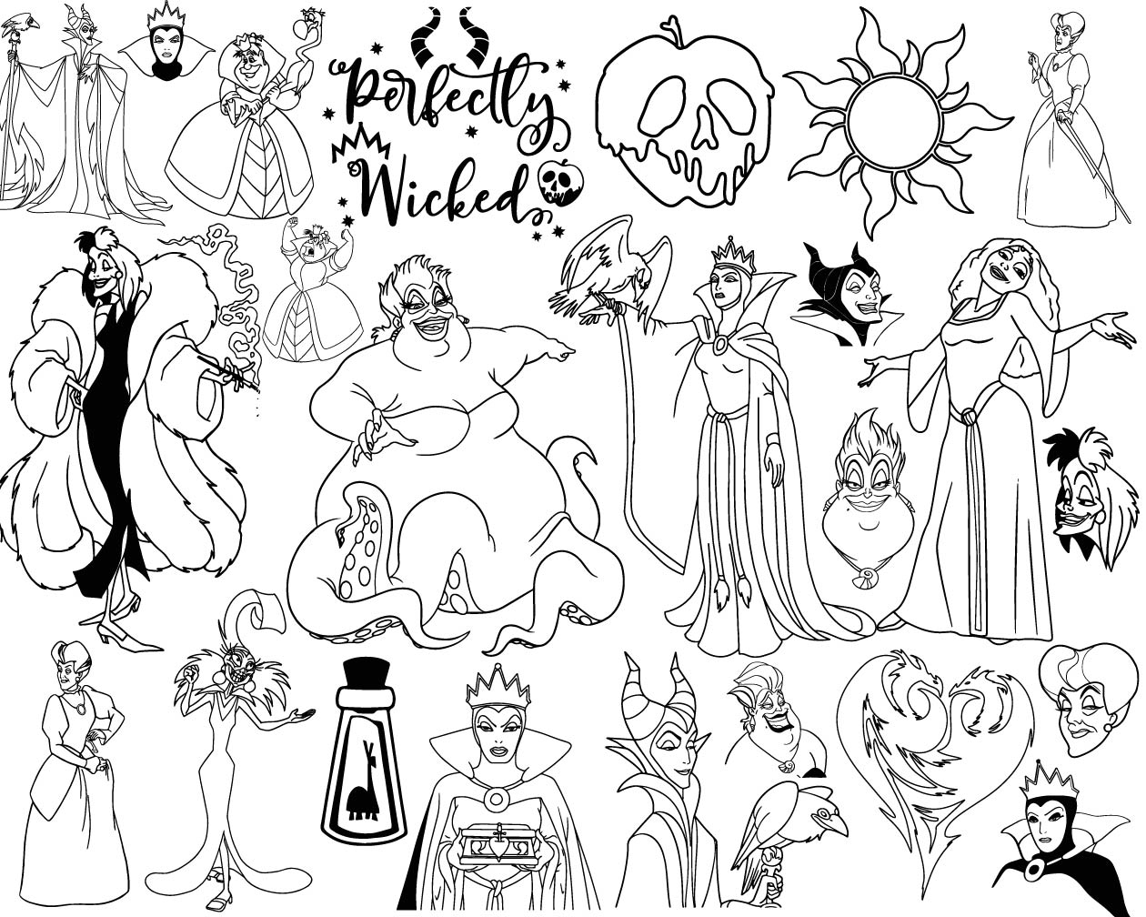 Disney Villains Coloring Pages
