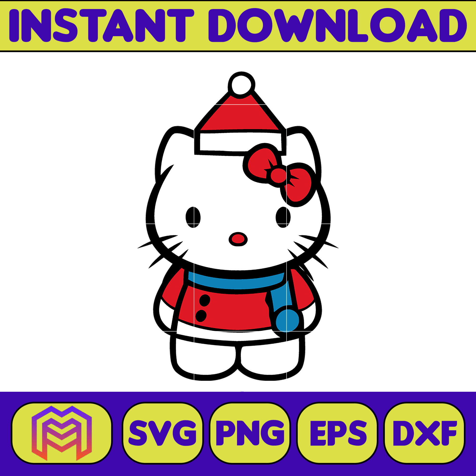 Hello Kitty Christmas Svg, Hello Kitty Svg, Christmas Kitty | Inspire ...