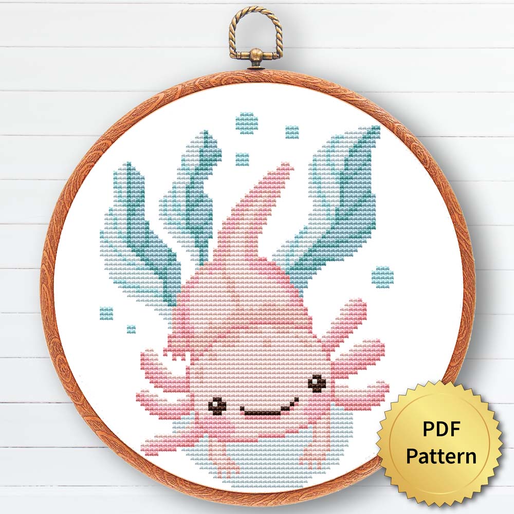 axolotl cross stitch - Inspire Uplift
