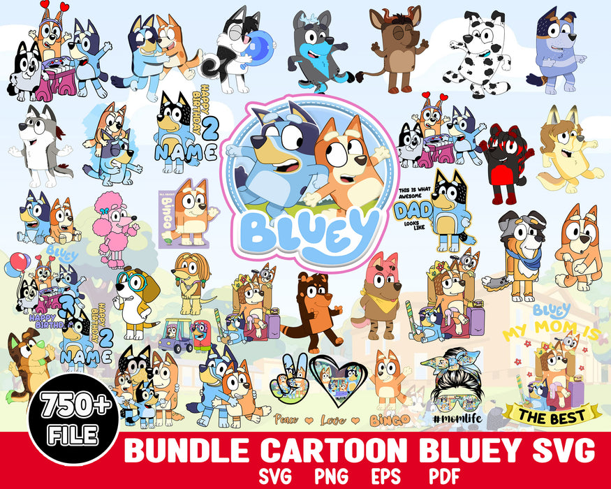 Bluey SVG, Bluey PNG, Bluey Clipart, Bluey Logo, Bluey Famil | Inspire ...
