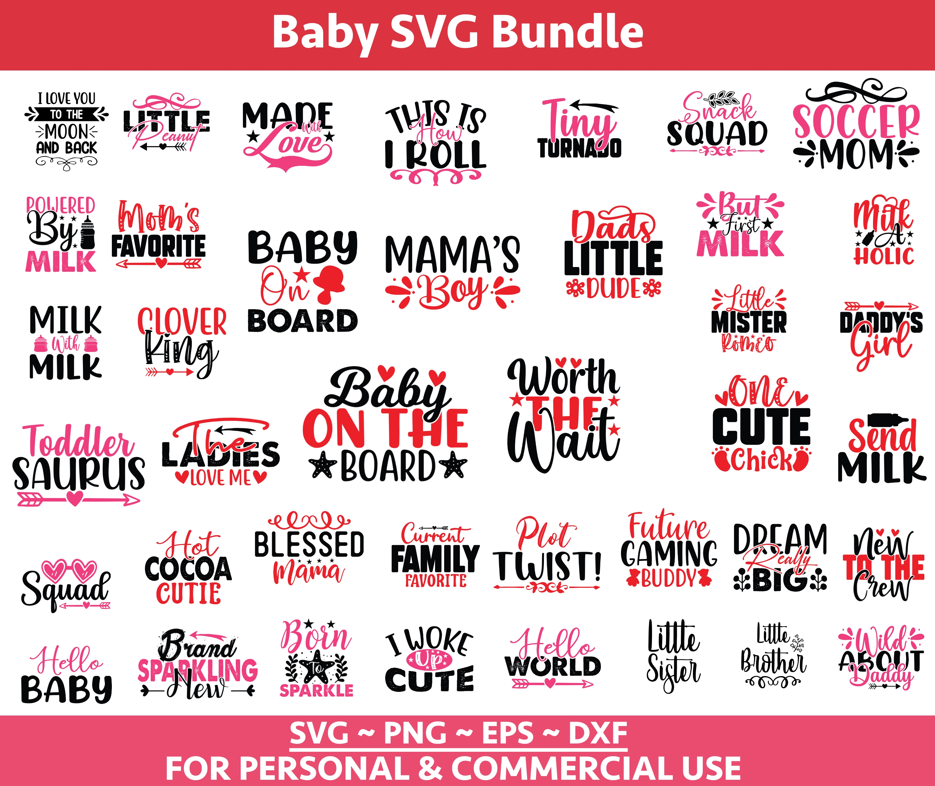 Baby SVG Bundle, Baby Shower SVG, Newborn SVG Bundle, Baby Q | Inspire ...