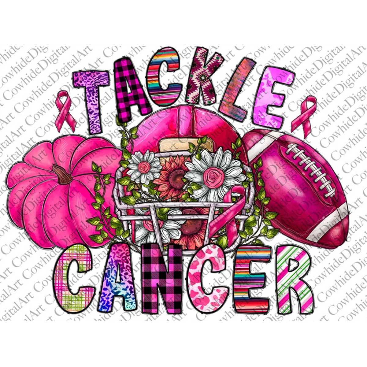 Tackle Cancer PNG, Sublimation design, Breast cancer awarene - Inspire ...