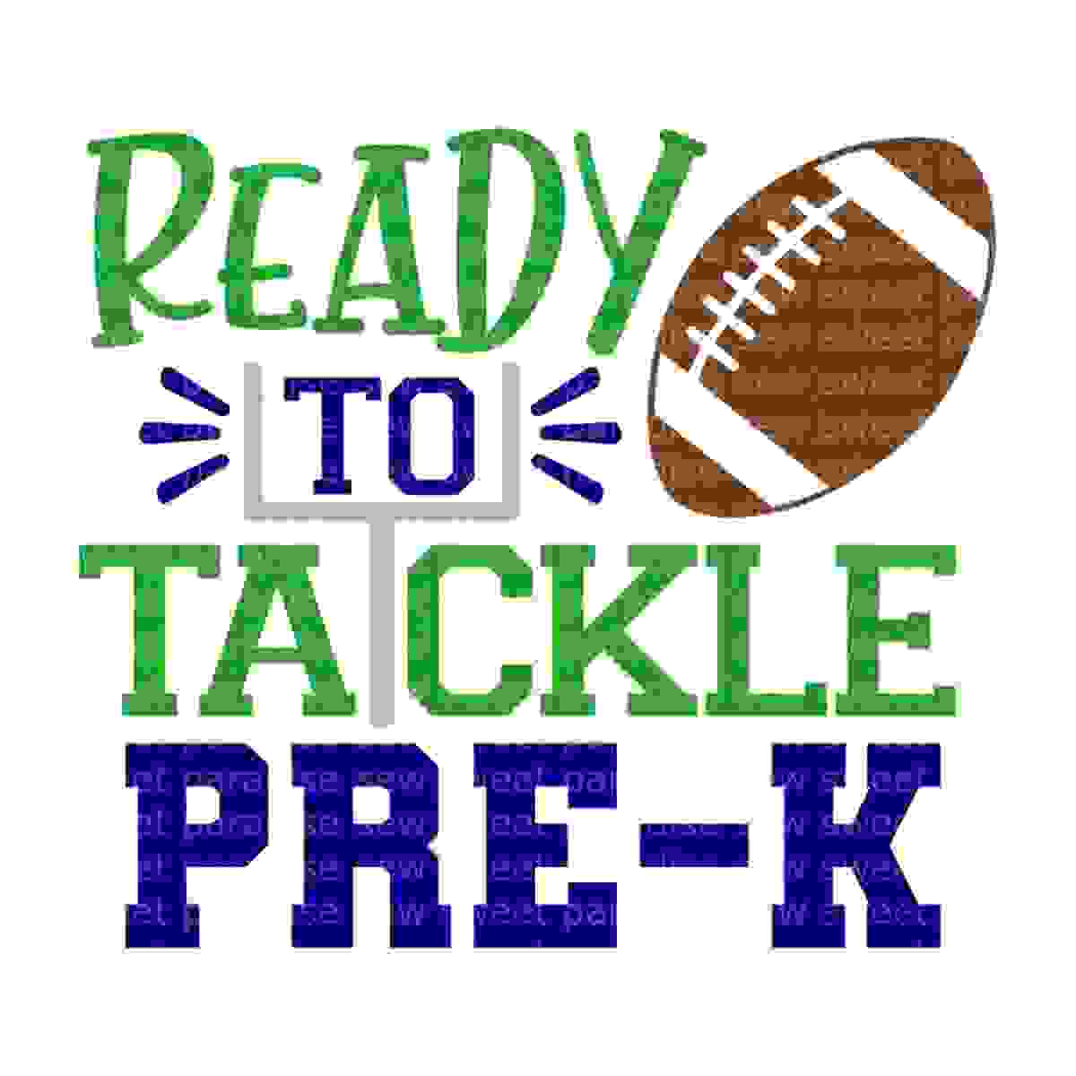 Pre-K SVG, Ready to Tackle Pre-K SVG, Preschool Football Shi - Inspire ...