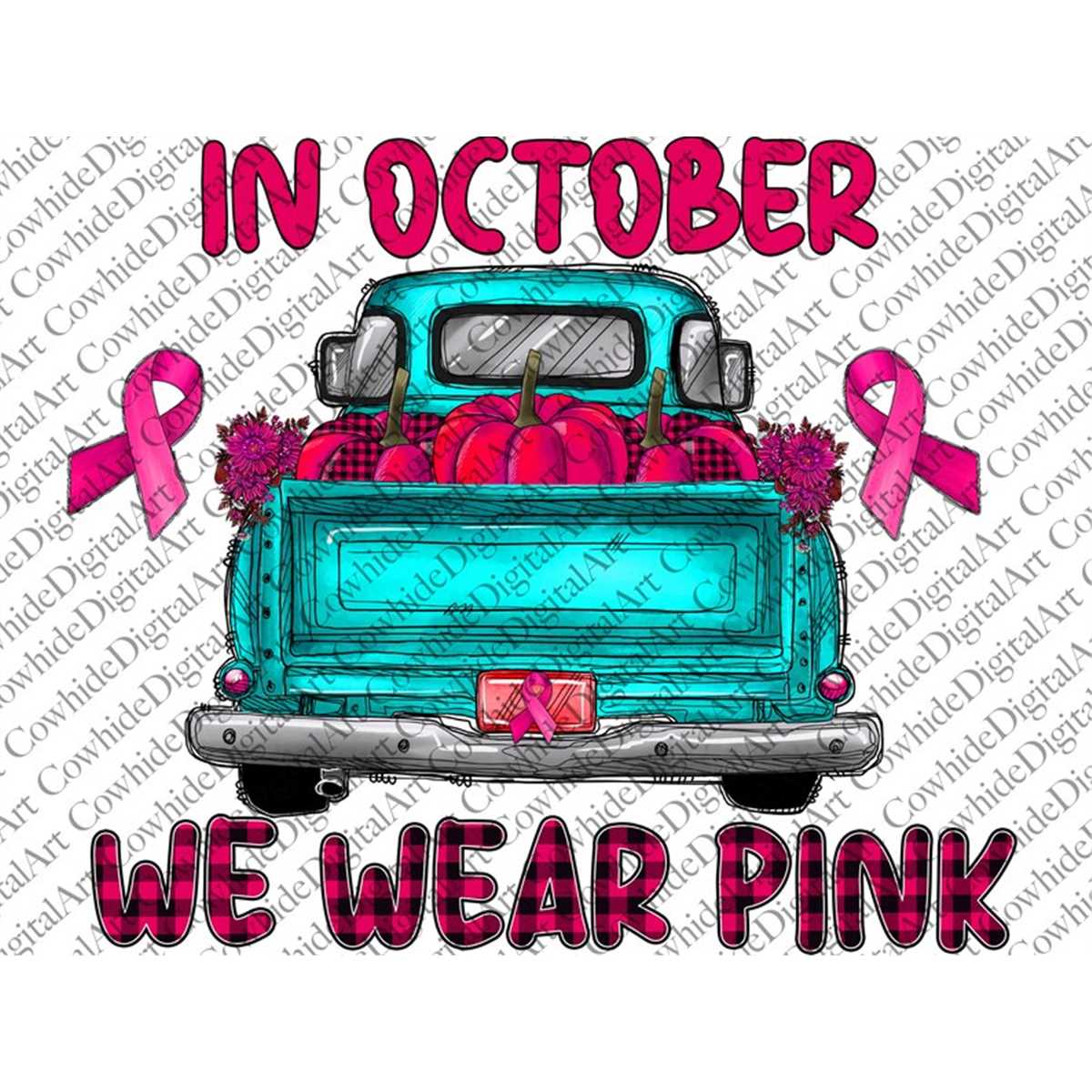 In October We Wear Pink Truck Png,Pink Ribbon PNG,Gemstone , | Inspire ...