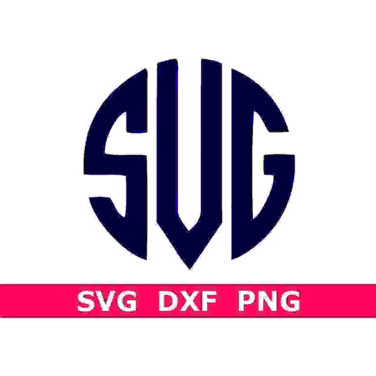 Monogram SVG/DXF/PNG, Round Circle Alphabet, Round Monogram, - Inspire ...