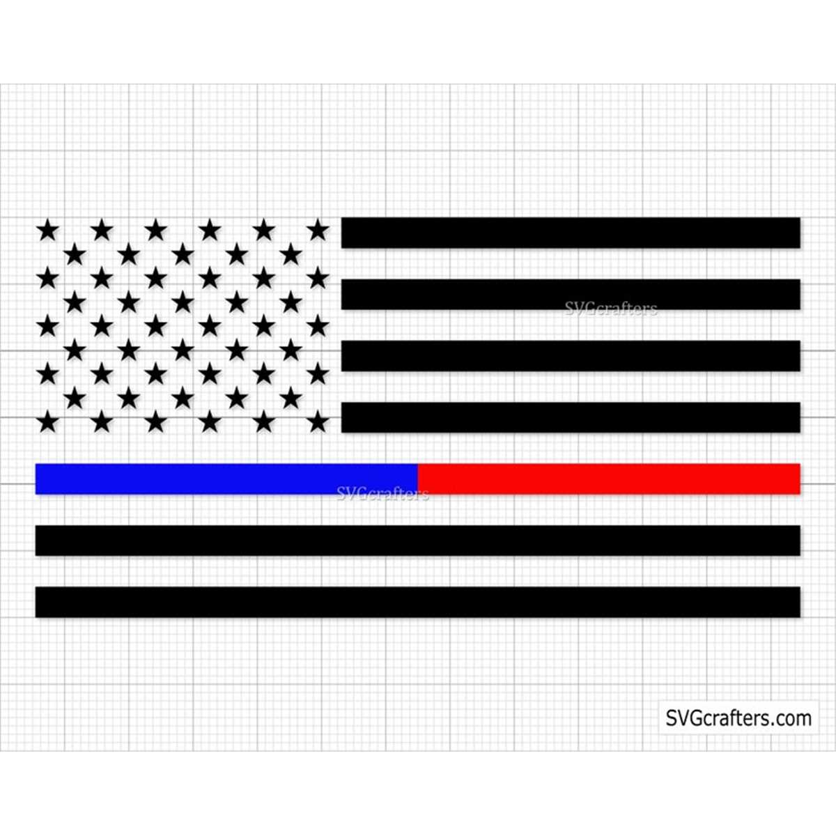 American Flag Thin Green and Red Line svg, Military svg, Thi | Inspire ...