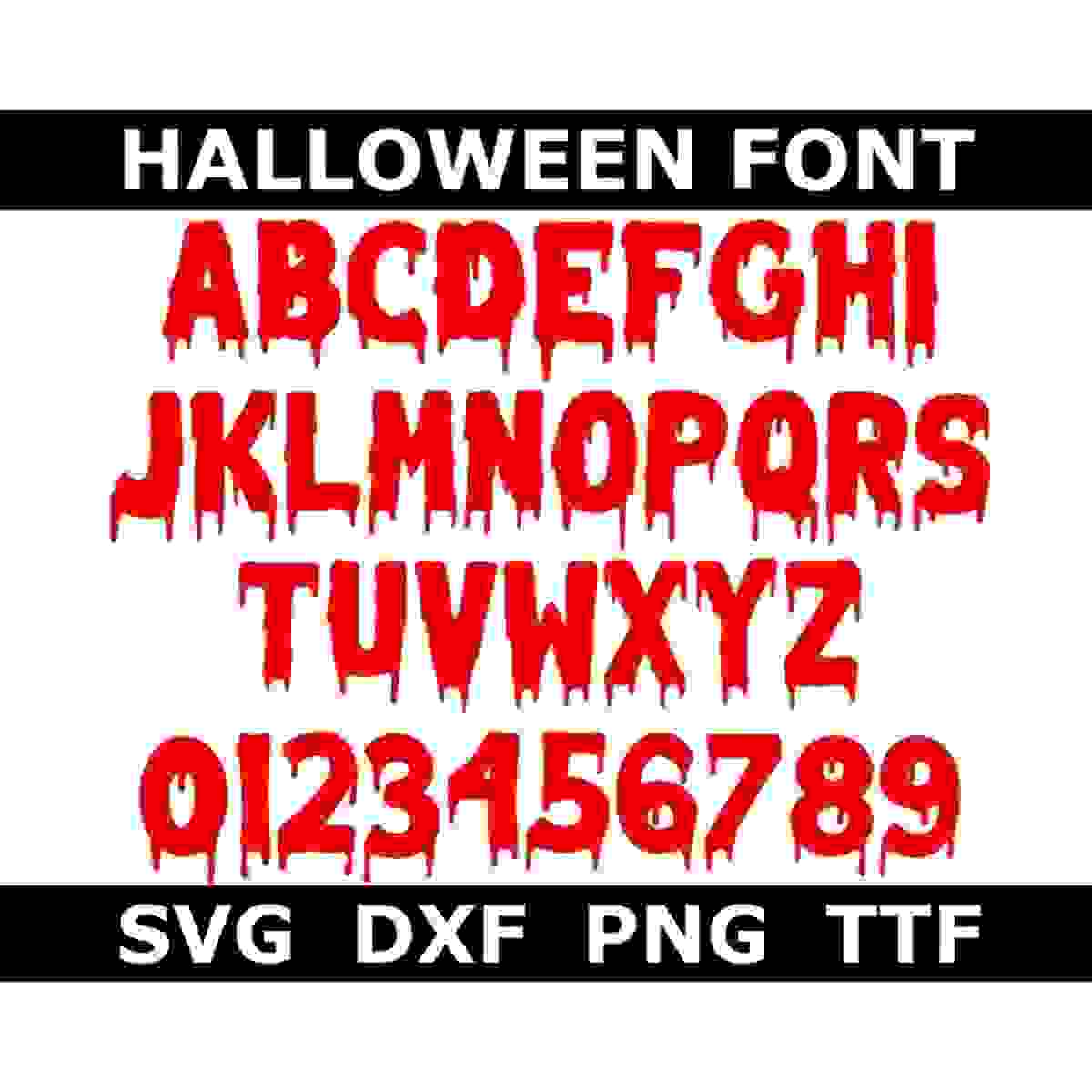 Halloween Font SVG TTF, Monster Font, Dripping Font, Spooky - Inspire ...