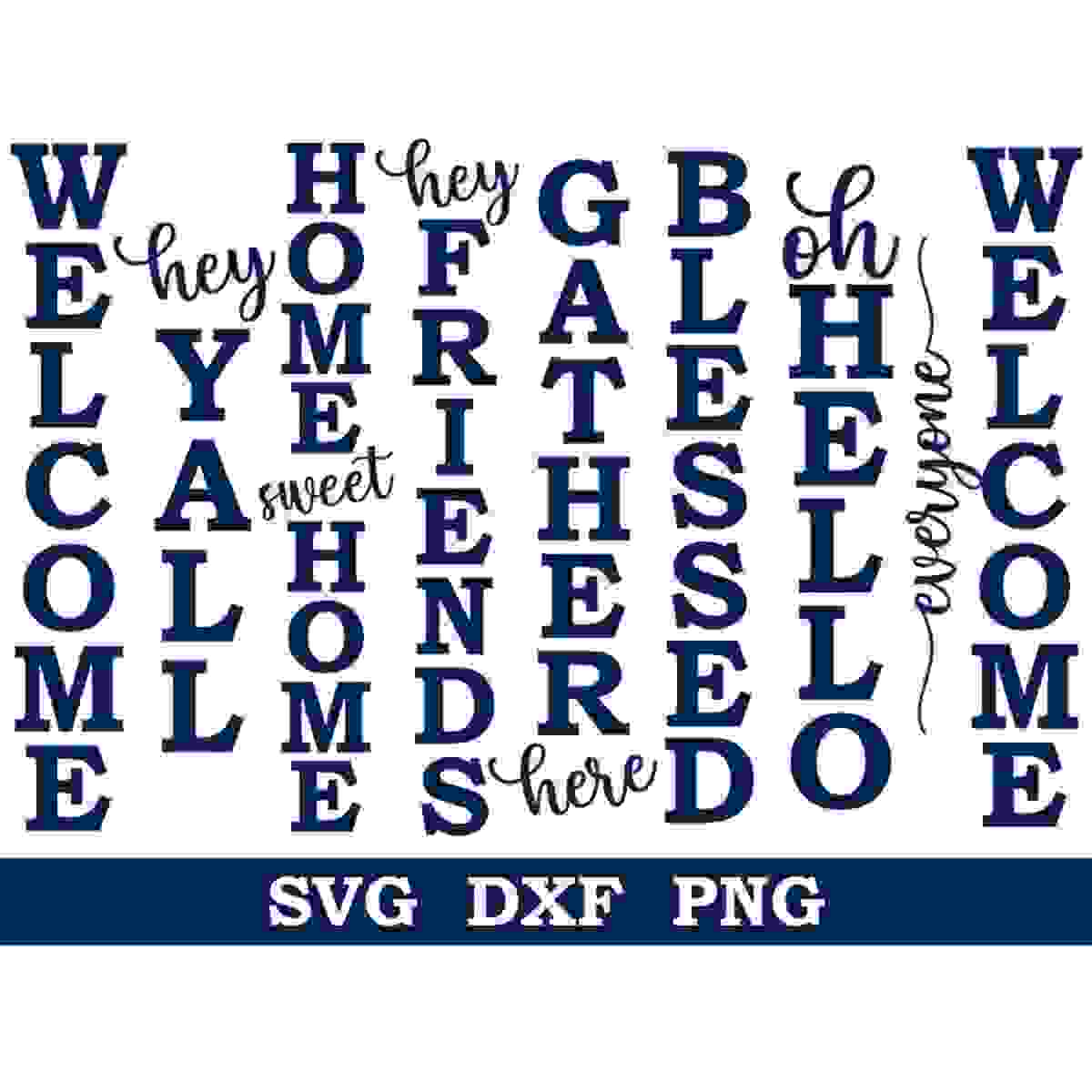 Porch Sign SVG Bundle, Welcome Porch Sign SVG, Hello SVG, Di - Inspire ...