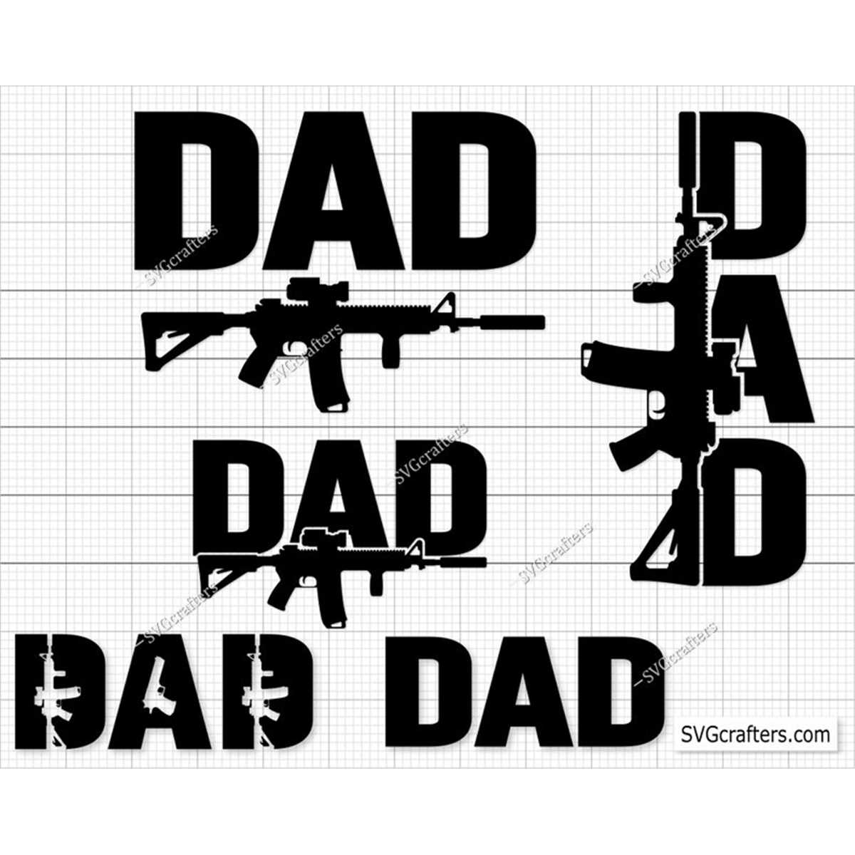 Fathers day svg, Second Amendment Dad Rifle, 2nd amendment s | Inspire ...