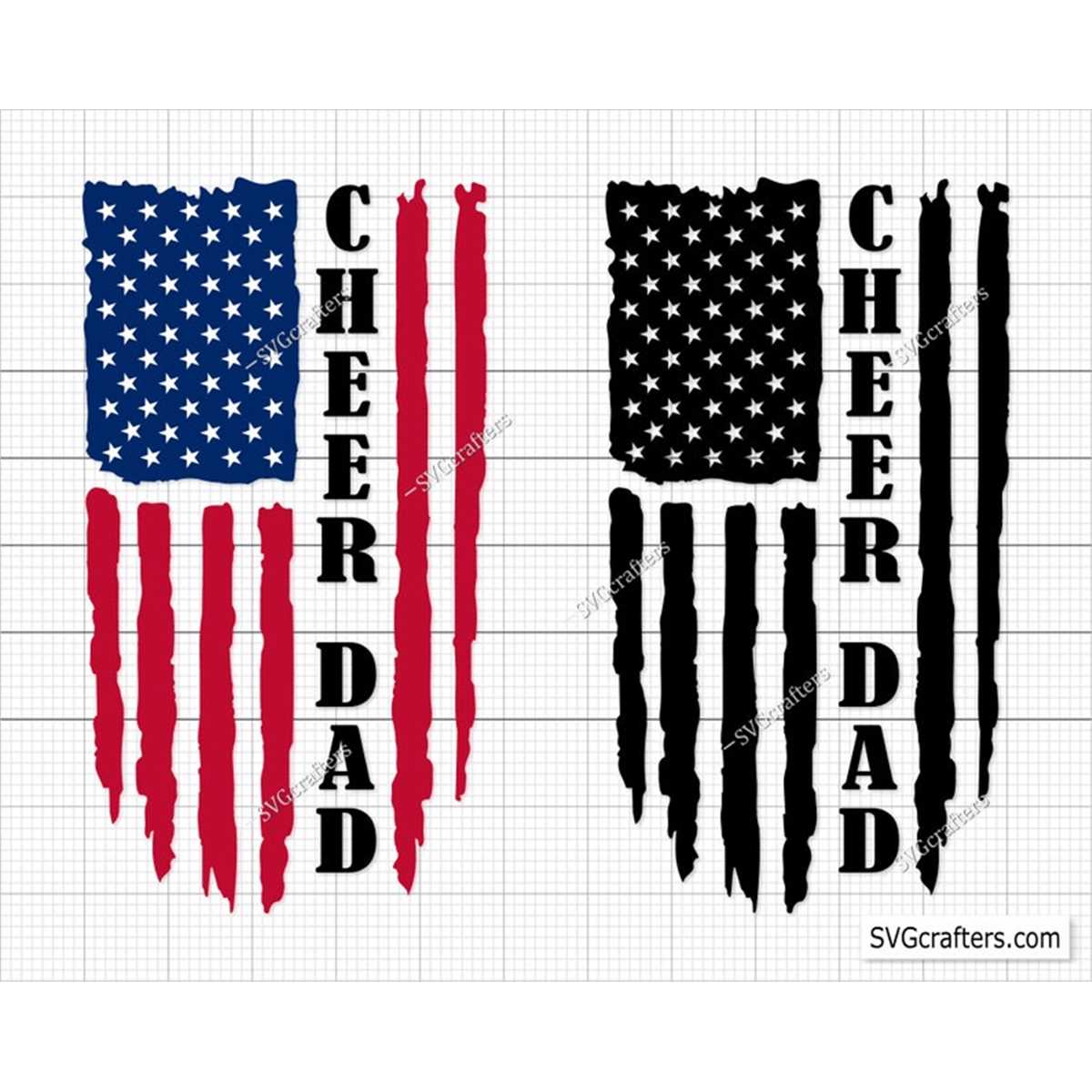 4th of July Svg, Cheer Dad Flag Svg, Flag Svg, Cheer Dad Fla - Inspire ...