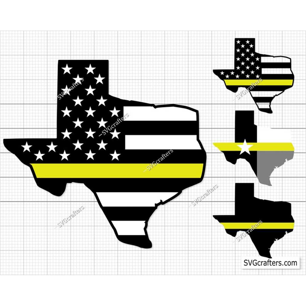 Texas Thin Red Line Svg, Texas Thin Yellow Line svg, Texas 9 - Inspire ...