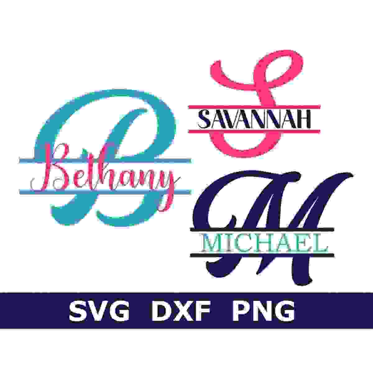 Split Monogram SVG/DXF/PNG, Split Monogram Frame Letters, Di - Inspire ...