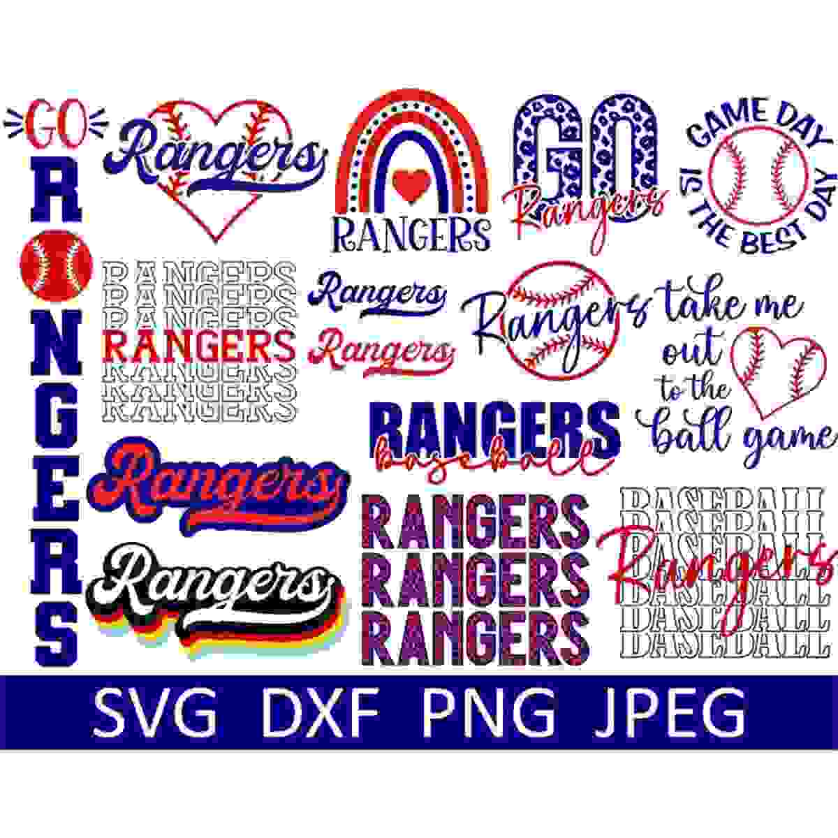Rangers SVG Bundle, Baseball SVG, Rangers Shirt SVG, Digital - Inspire ...