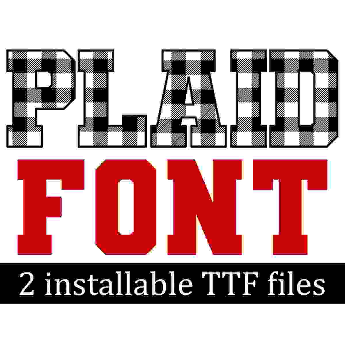 Buffalo Plaid Font TTF, Christmas Plaid Font, Buffalo Check - Inspire ...