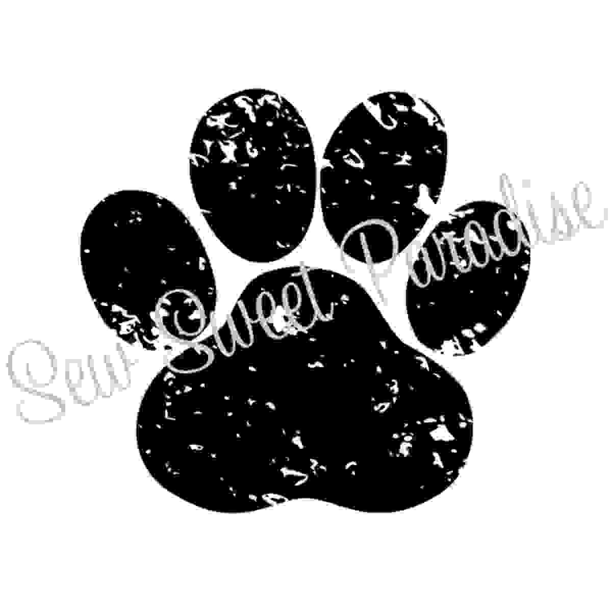 Paw Print SVG, Grunge Paw Print SVG, Distressed Paw Print PN - Inspire ...