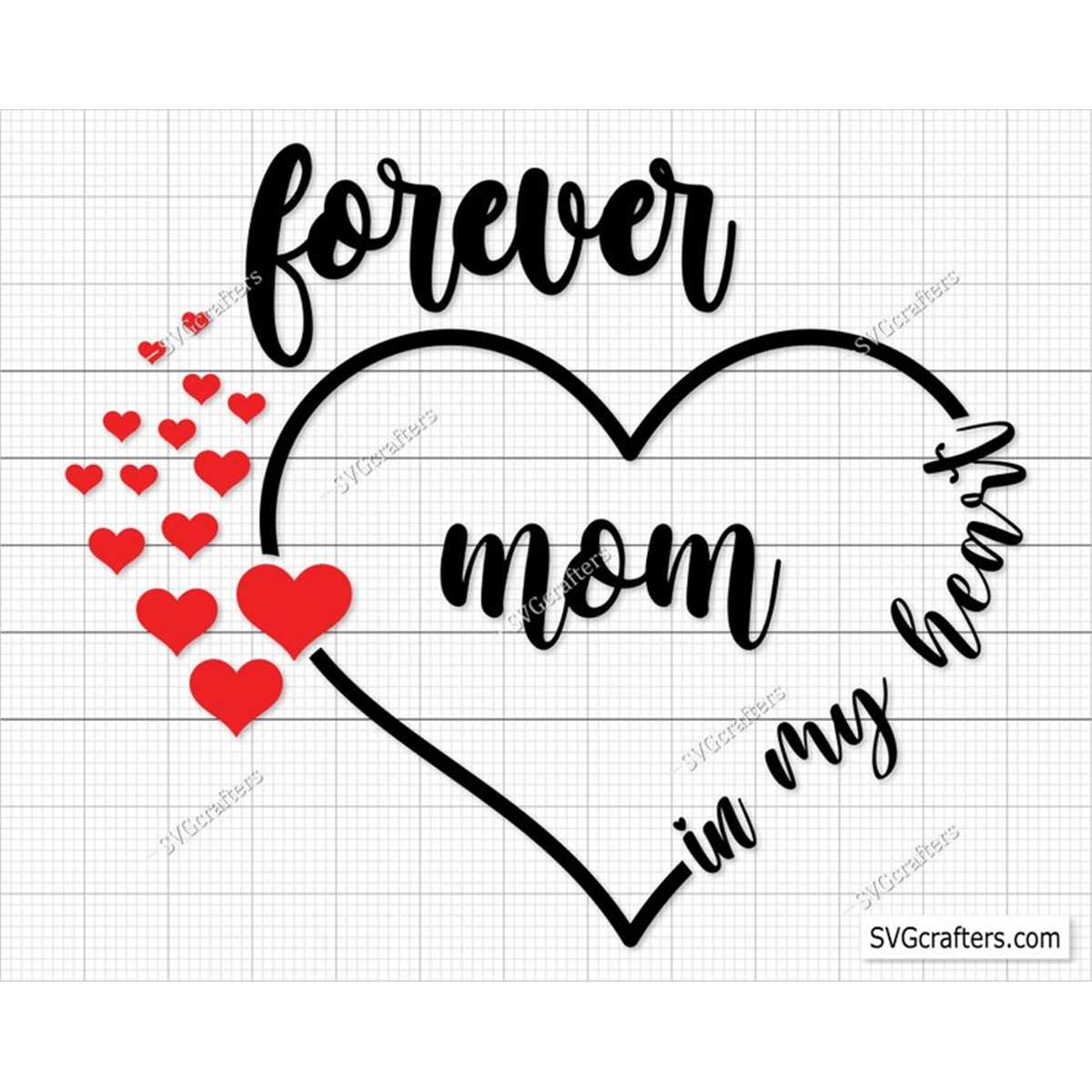 Mom In loving memory svg, memorial svg, Forever In My Heart | Inspire ...