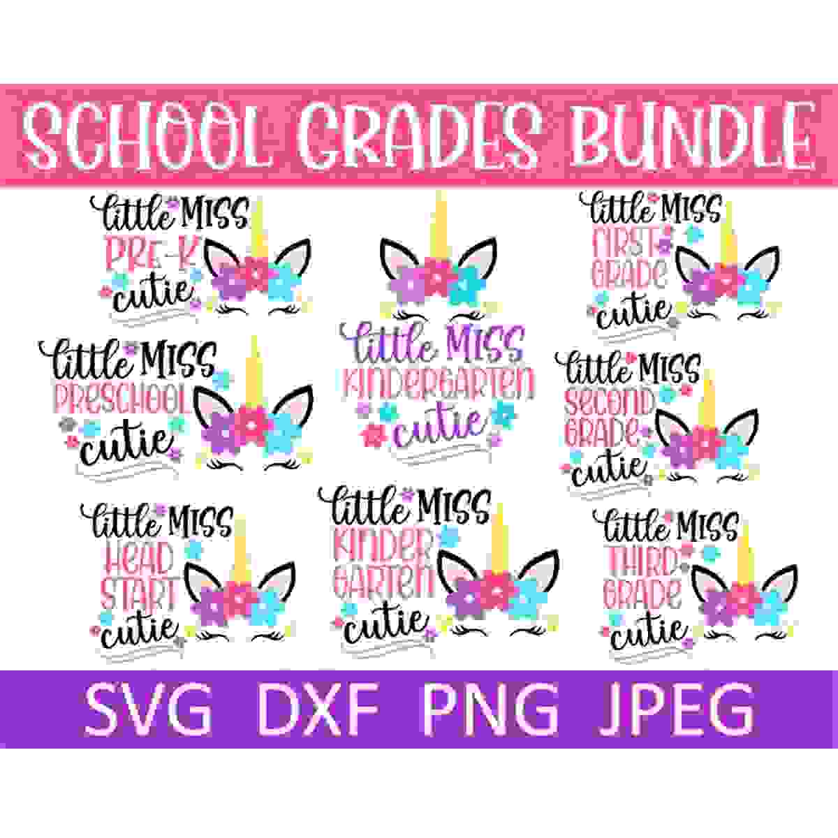 School SVG Bundle, Unicorn Cutie SVG, Pre-K, Kindergarten, D - Inspire ...