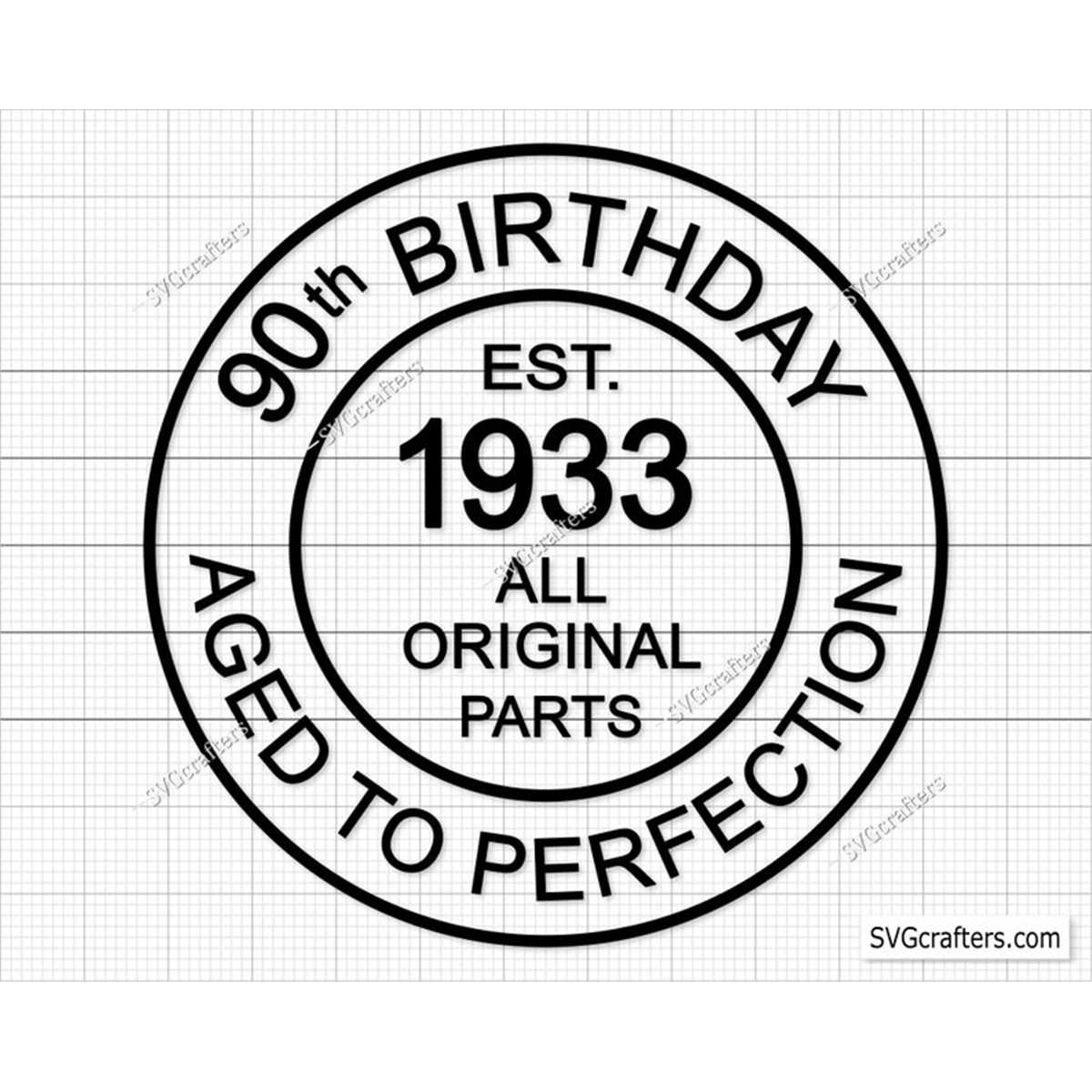 90th birthday svg, 90th svg, Old Number 90 svg, 90th Cut Fil - Inspire ...