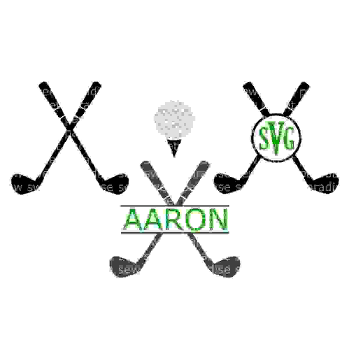Golf SVG Bundle, Monogram Frame SVG, Name Frame SVG, Digital - Inspire ...
