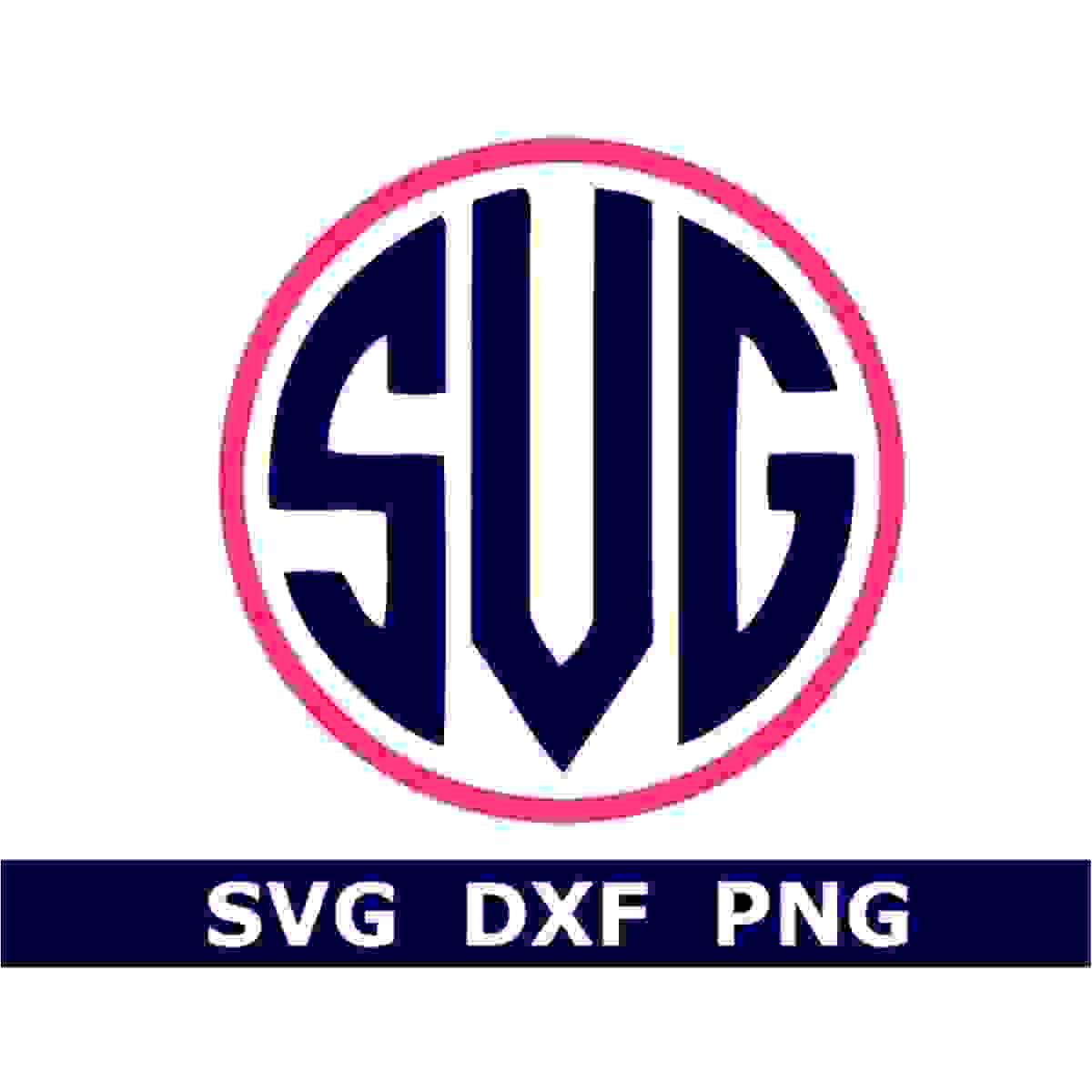 Monogram SVG Alphabet, Round Monogram Letters Circle Frame, - Inspire ...