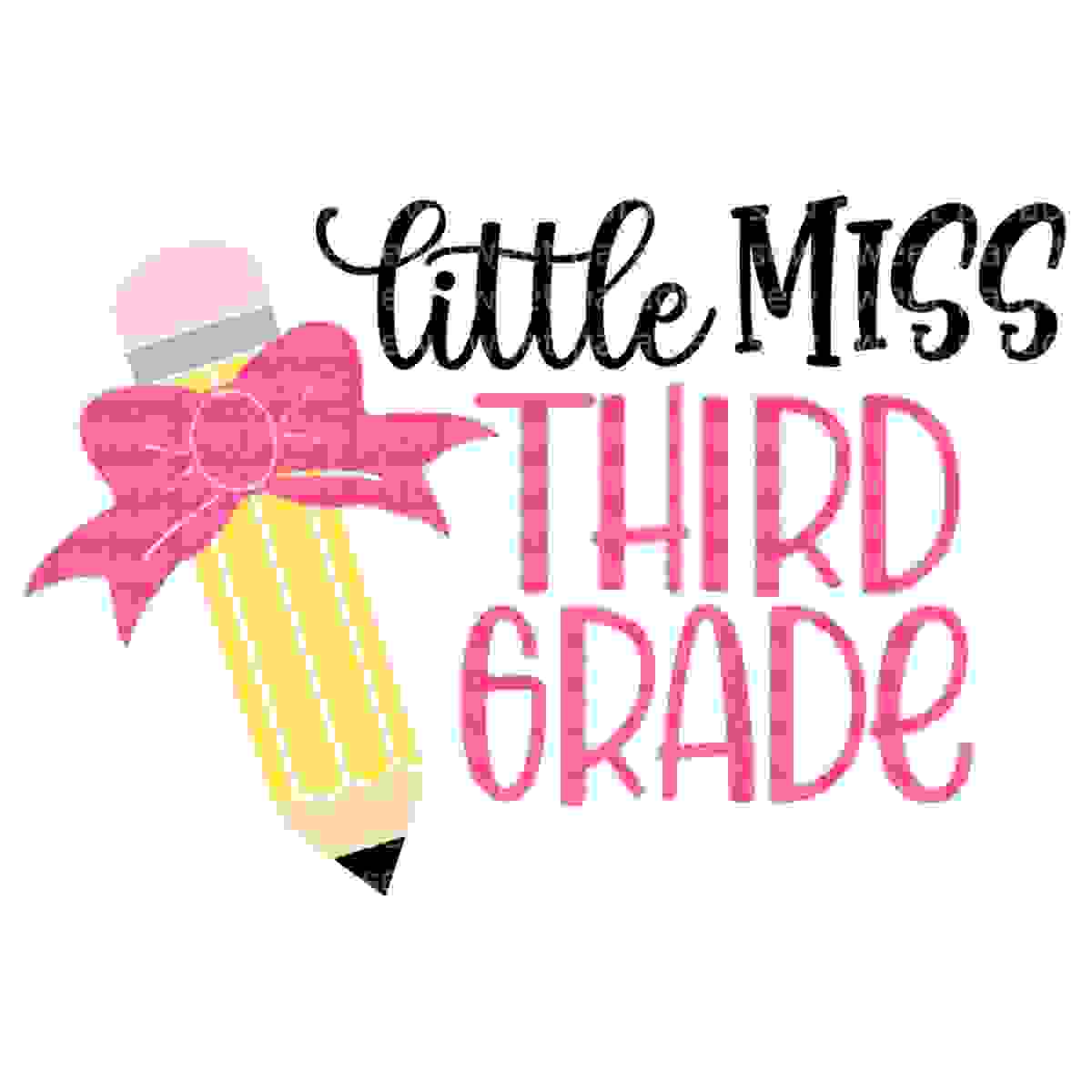 Little Miss Third Grade SVG, 3rd Grade SVG, Cute Girl School - Inspire ...